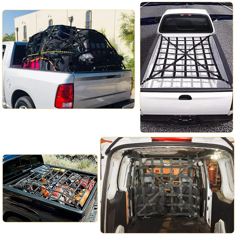 Heavy Cargo net pnb with 4 Fixed Belts for Car Trunks, Trucks, Trailers ...