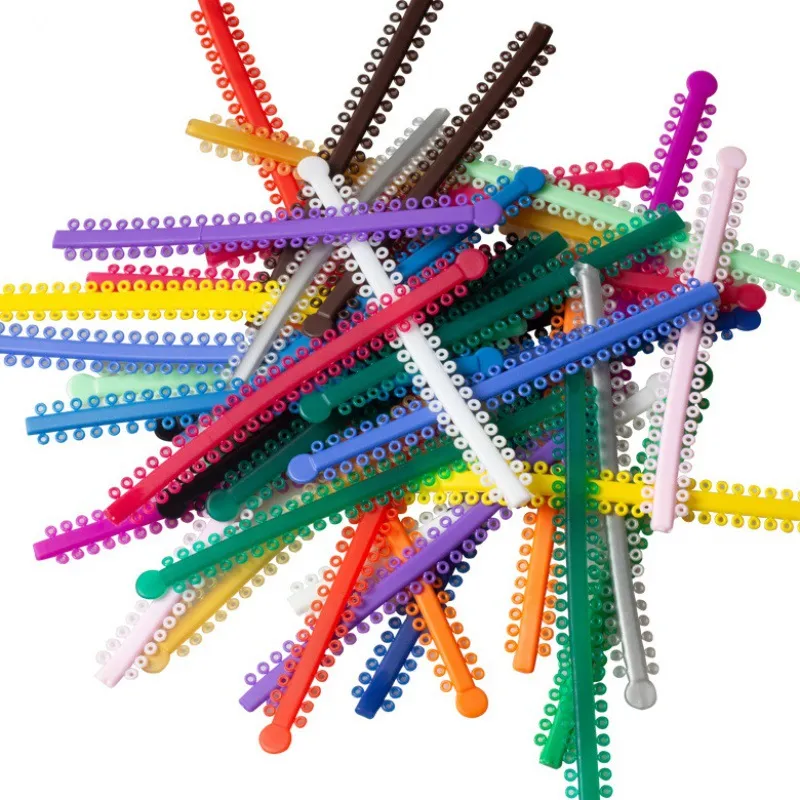 40 Packs Dental Orthodontic Elastic Ligature Ties Colorful Bands for ...