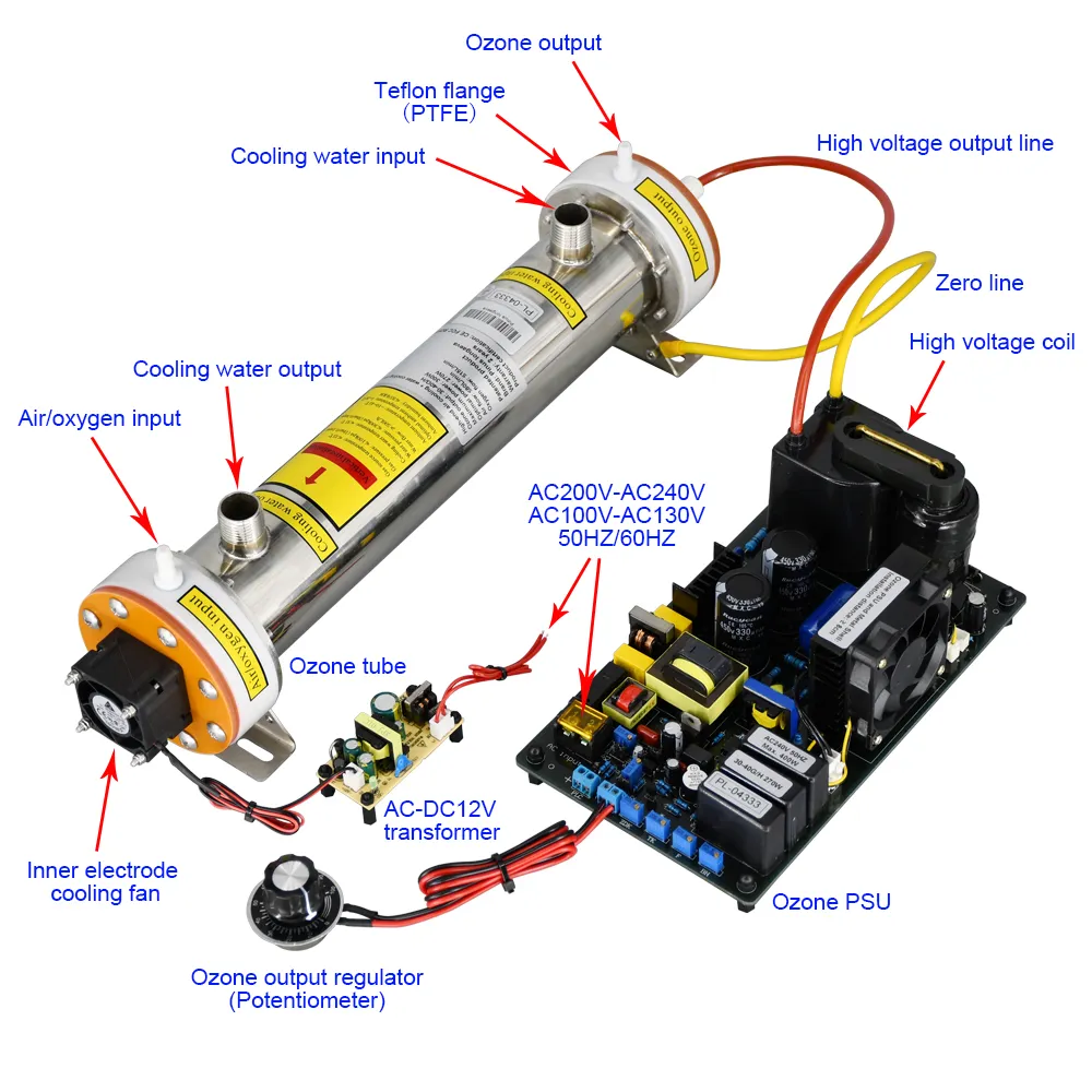 DHgate.com:Ozone Generator Module Kit 40G/H: Quartz Tube, Adjustable ...