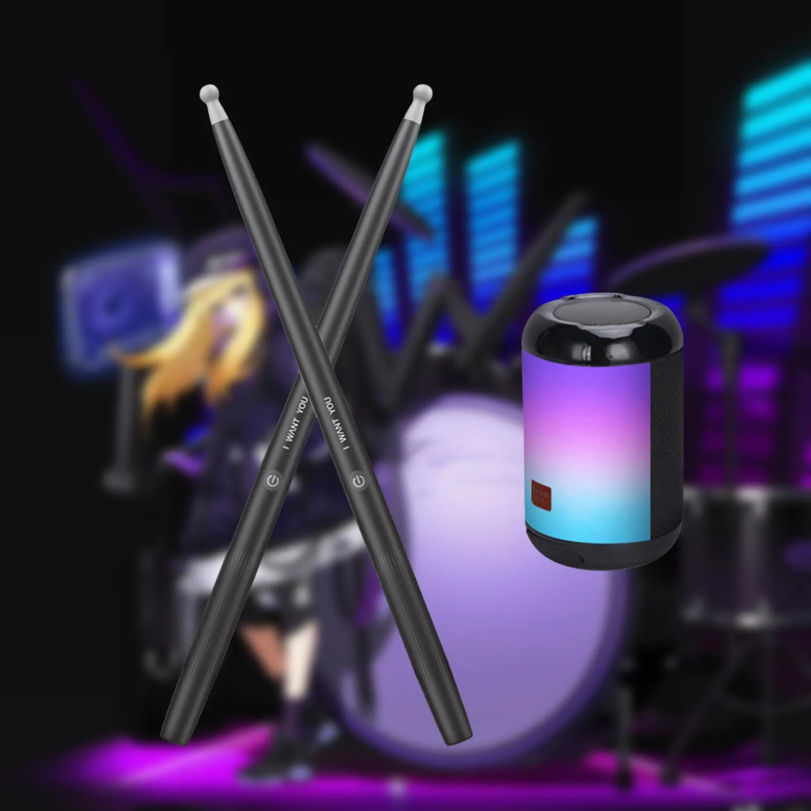Electronic Air Drum Set: Portable Lightweight Drum Kit for Adults and ...