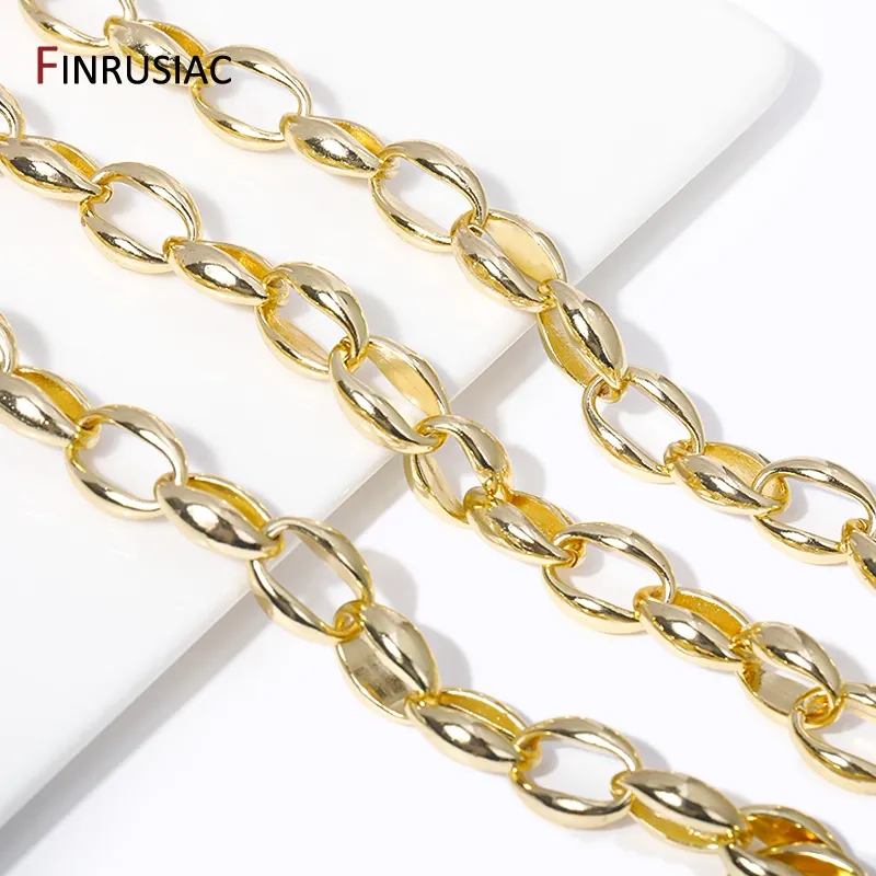 DHgate.com:14K Gold Plated Oval Brass Chains for DIY Jewelry Crafting ...