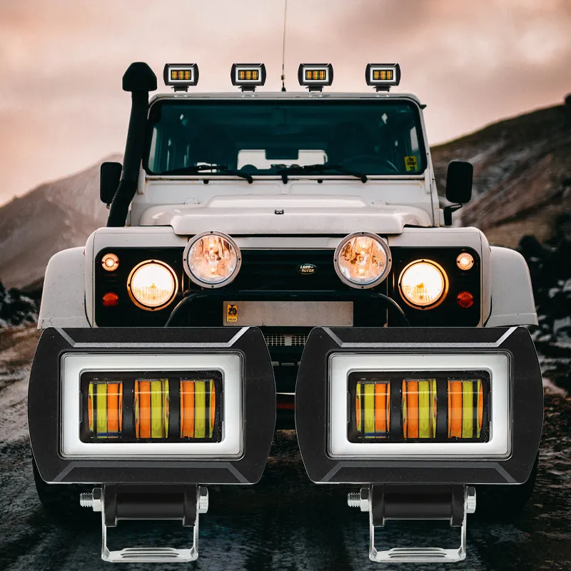 32W LED Work Light Bar With Auxiliary Driving Ipf Fog Lights For 4X4 ...