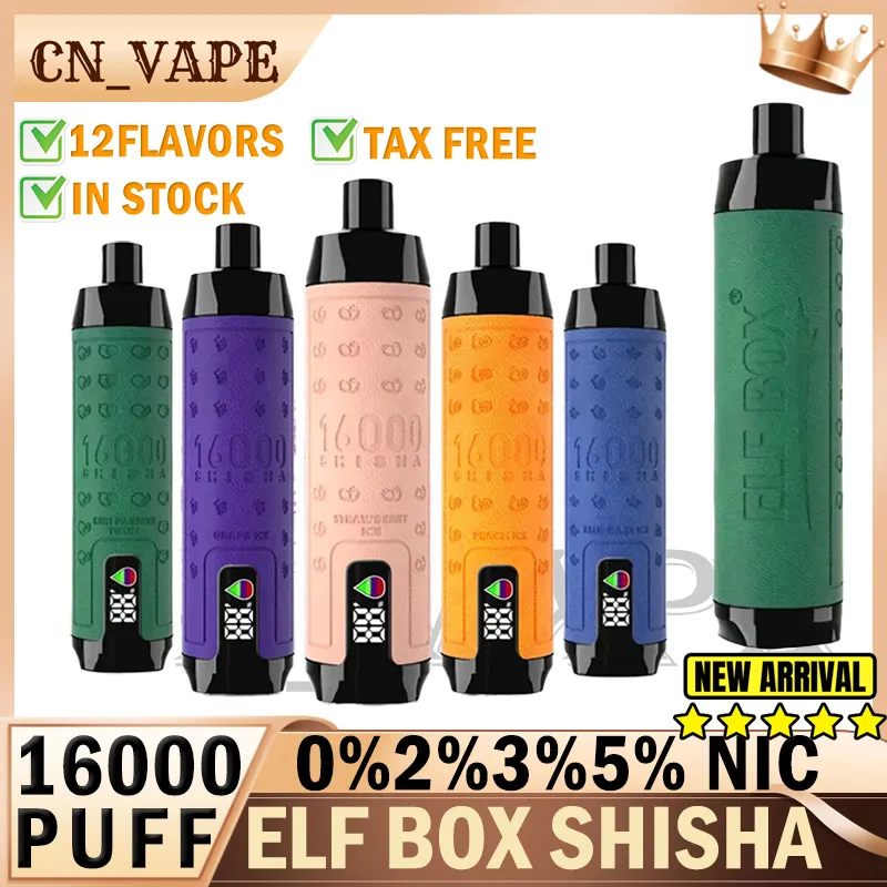 Original ELF BOX SHISHA 16000 Puffs Puff 16000 16K Rechargeable Smart ...