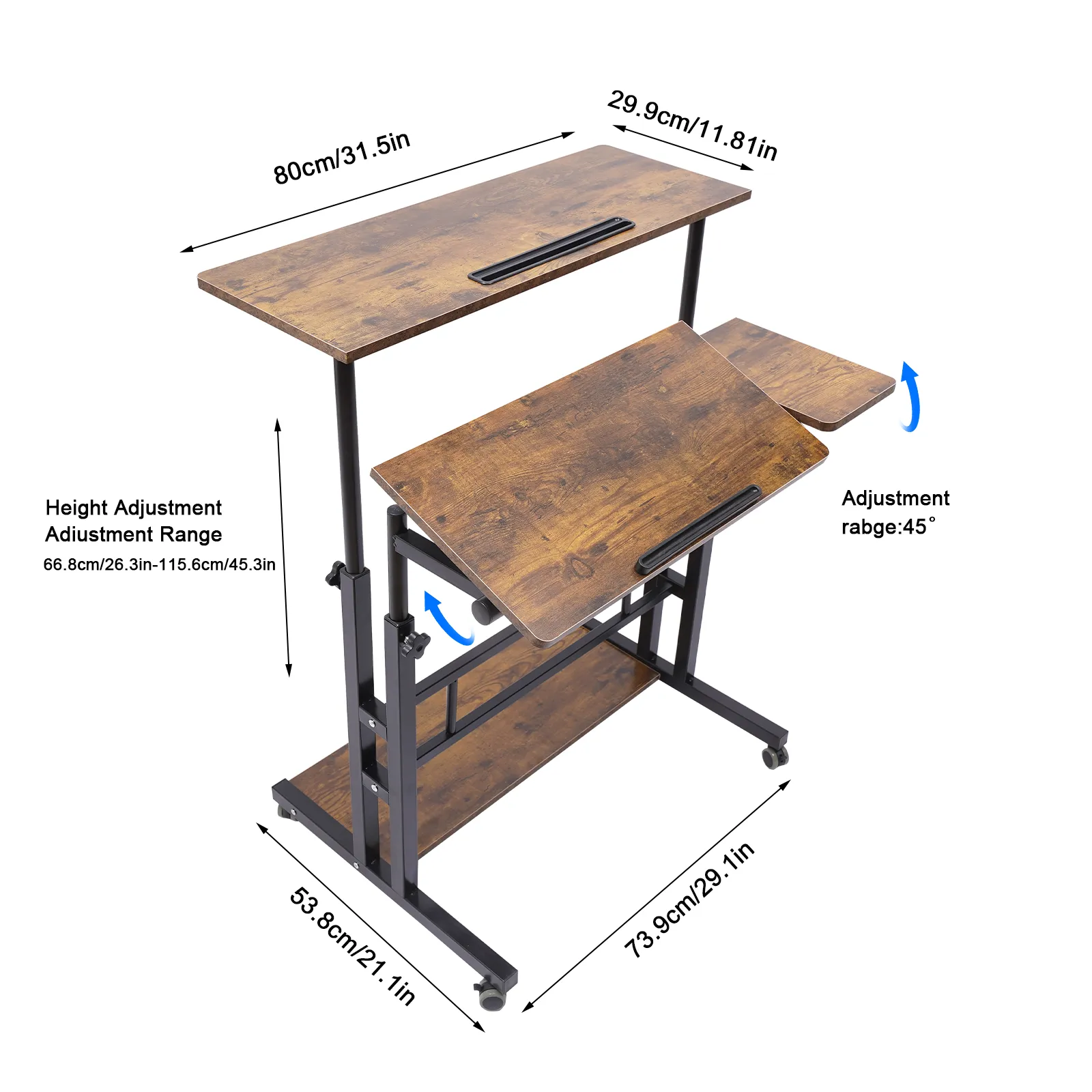 Computer Storage Desk With Wheels Adjustable Laptop... From Ddmyearth ...