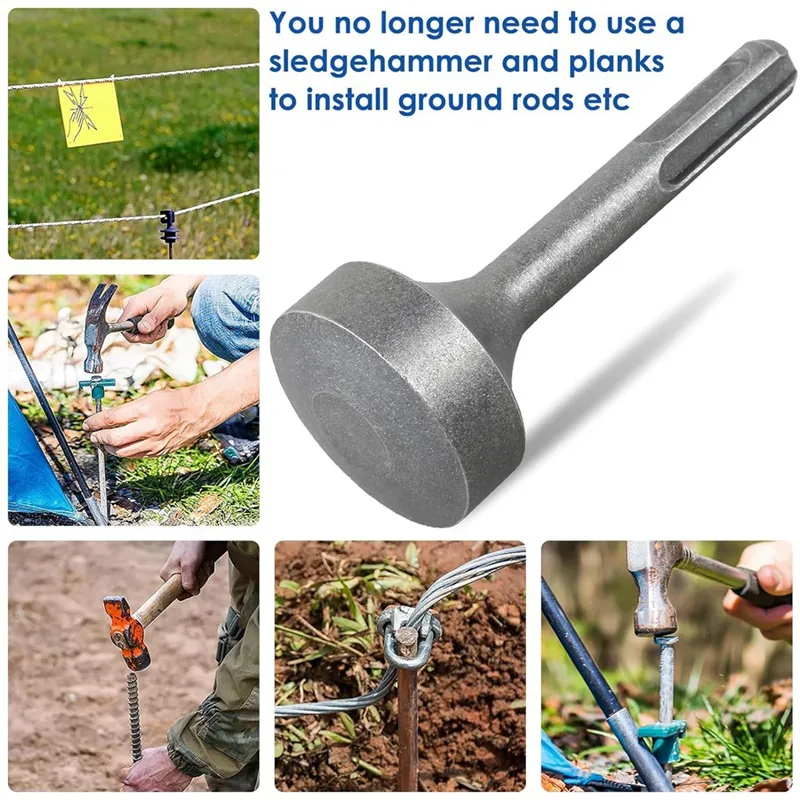 SDS Plus Ground Rod Driver, Heavy Duty Forged Steel Drill Bit Driver ...