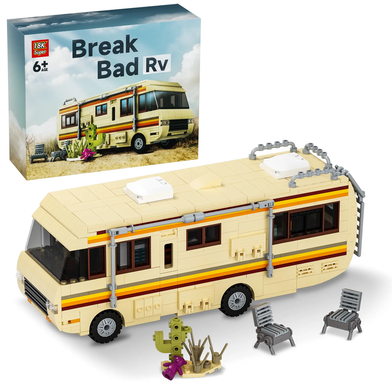Gobricks New Breaking Bad Pinkman Cooking Lab RV Car Building Str من 56 ...