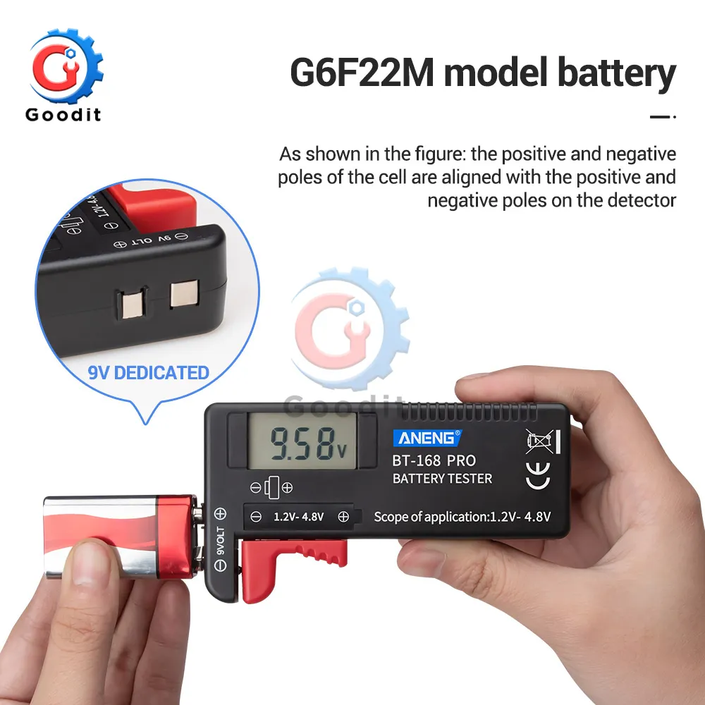 Digital Battery Capacity Tester for 18650 14500 Lithium Cells 1.2-4.8V ...