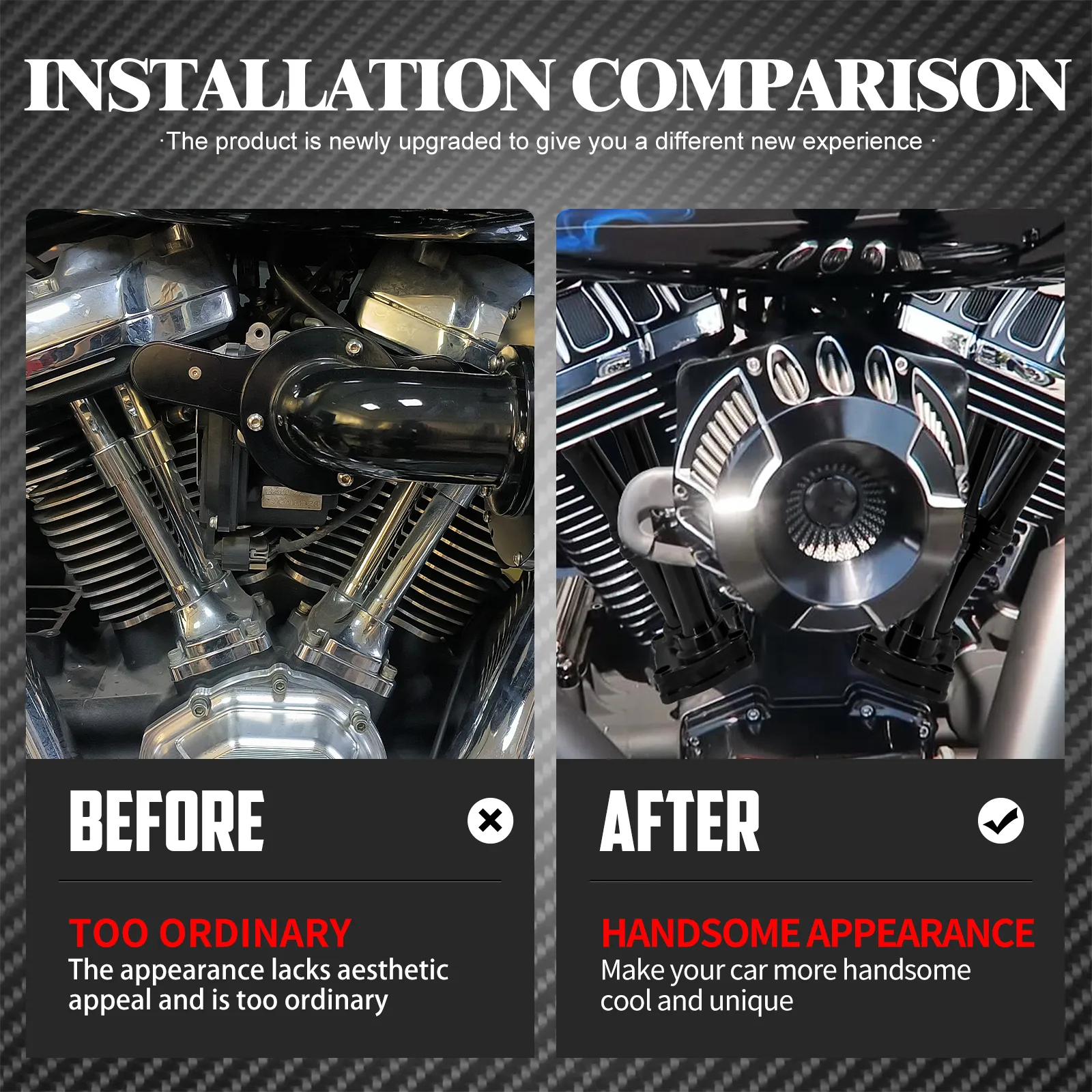Fairings Motorcycle Pushrod Tube Cover Kit: Billet Aluminum Engine ...