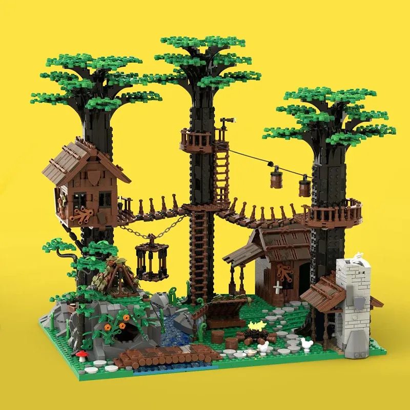 Forest Themed Building Blocks - Treehouse Assembly Village Model Kit ...