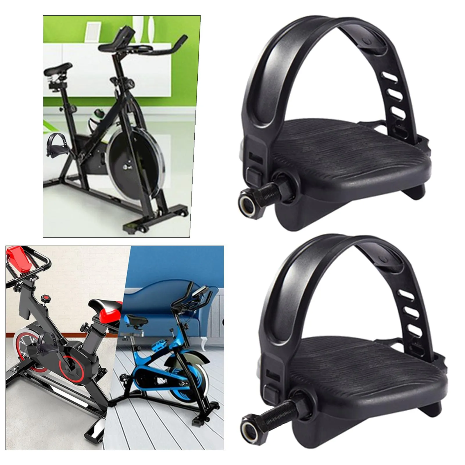 Exercise Bike Pedals With Adjustable Replacement Turnhalle, 1/2 Inch Or ...