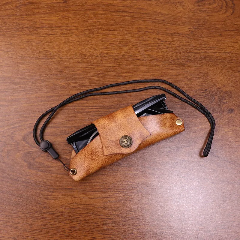 Vintage Leather Glasses Case | Portable Hanging Sunglass Organizer for ...