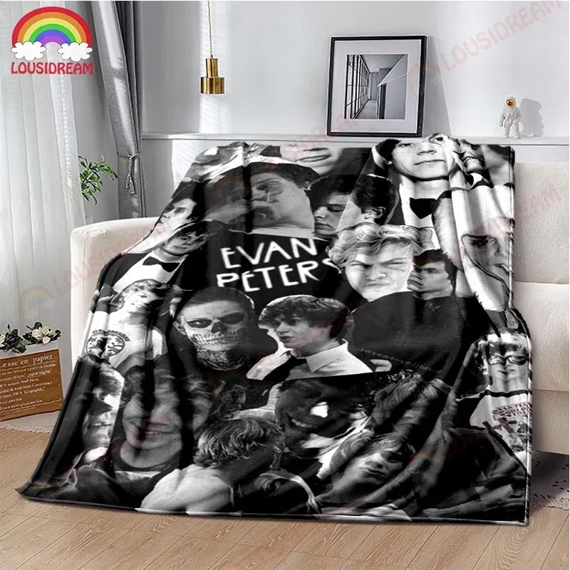 Evan Peters Plush Personalized Fleece Blankets Cute Movie TV Actor ...