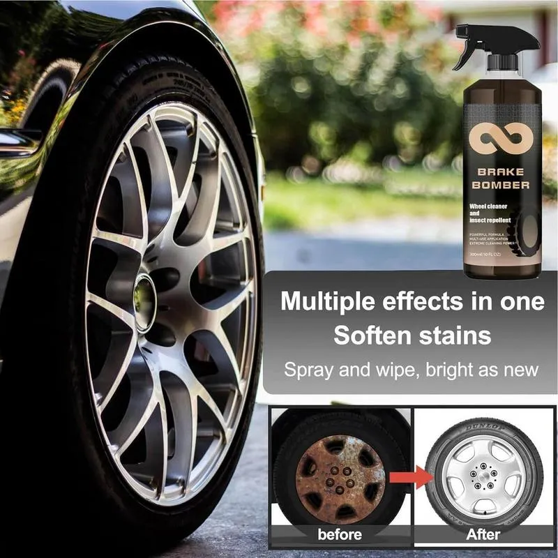 Wheel Cleaner Spray 300ml, Brake Dust & Rust Remover, Versatile Auto ...