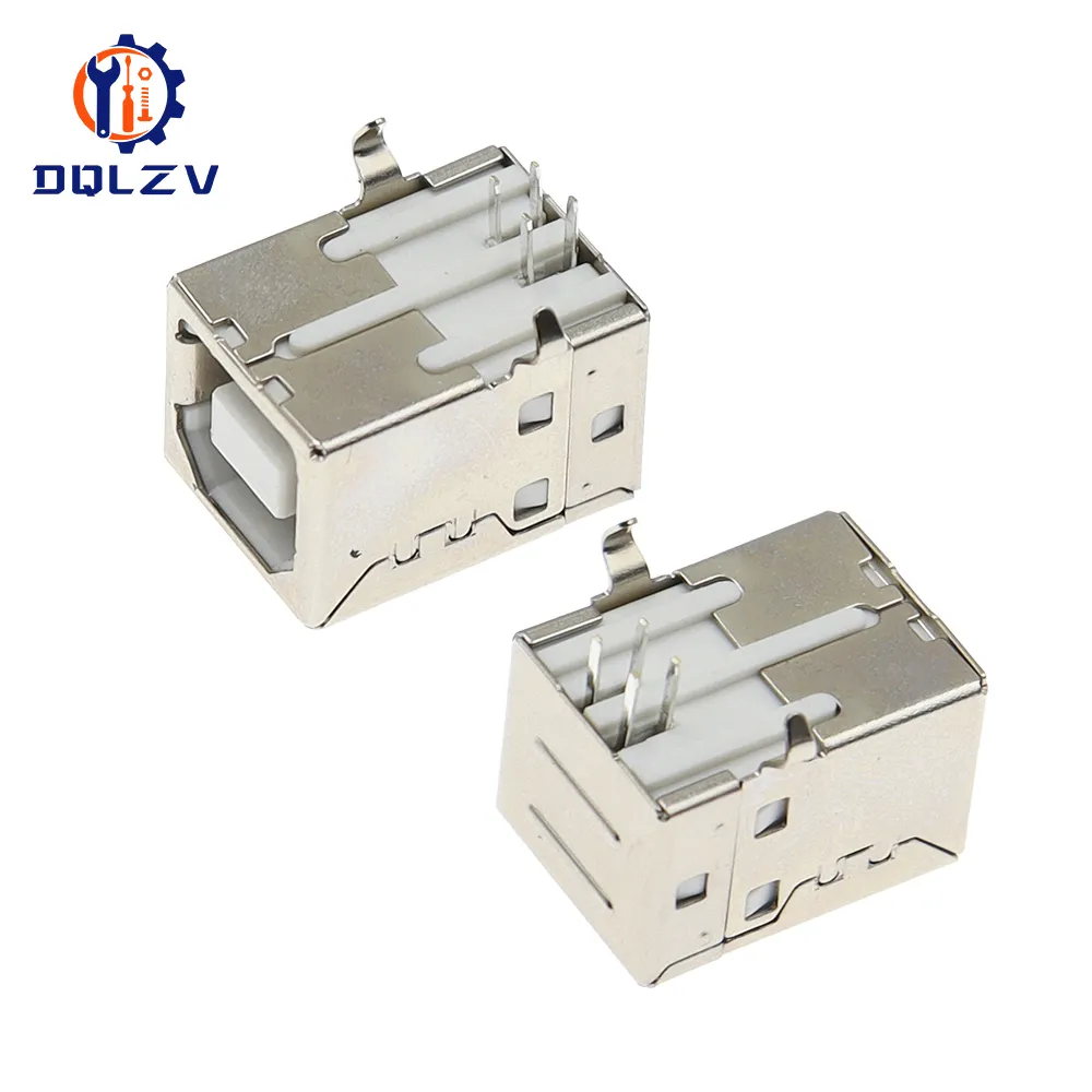 DHgate.com:B Type USB Jack Connector: Right-Angle PCB Mount Serial Port ...