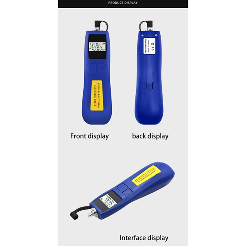 6 Wavelengths Optical Power Meter Handheld FTTH Fiber Tester 50 To 26 ...