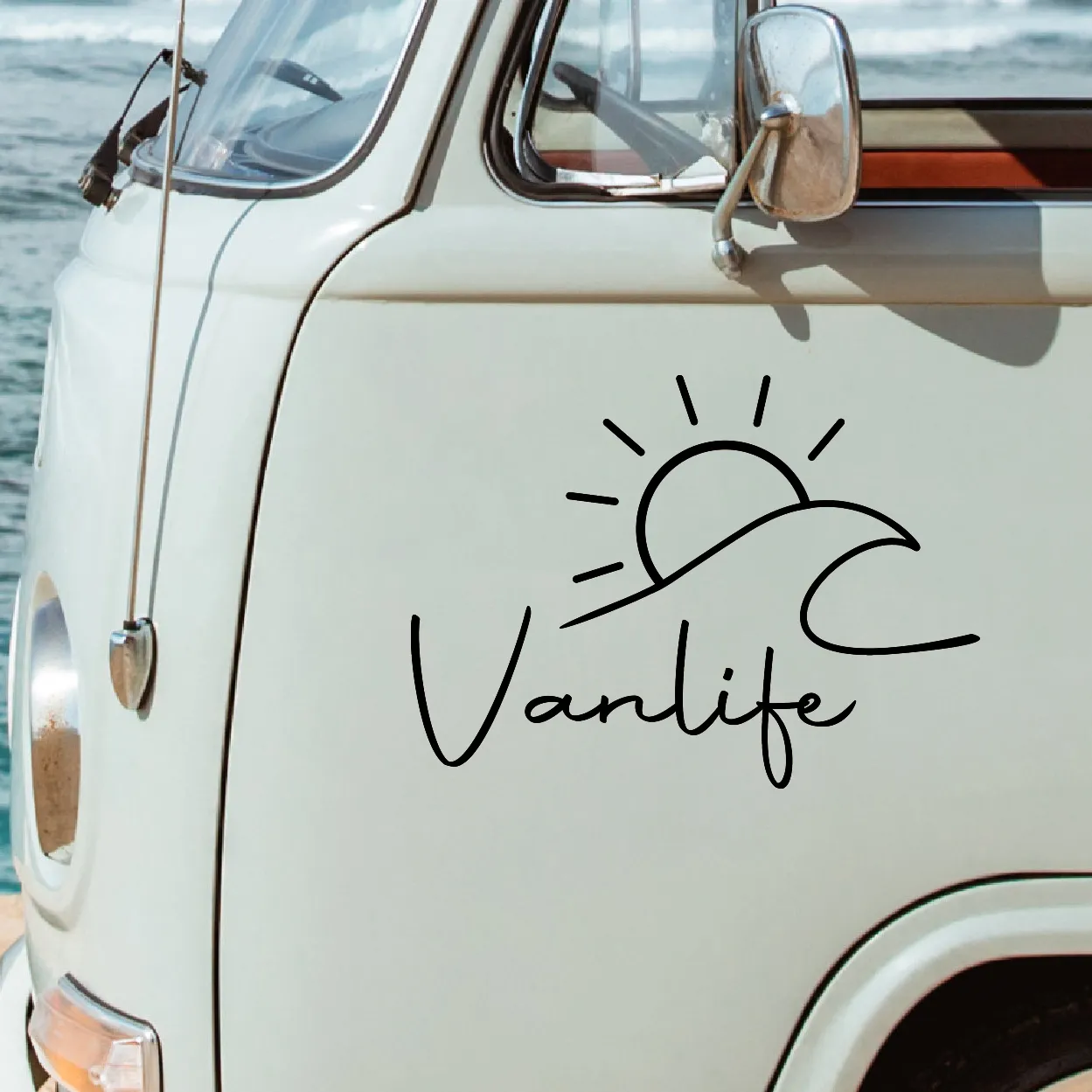 Camper Van Decals: Wave Sun Car Sticker Motorhome Bumper Decoration ...
