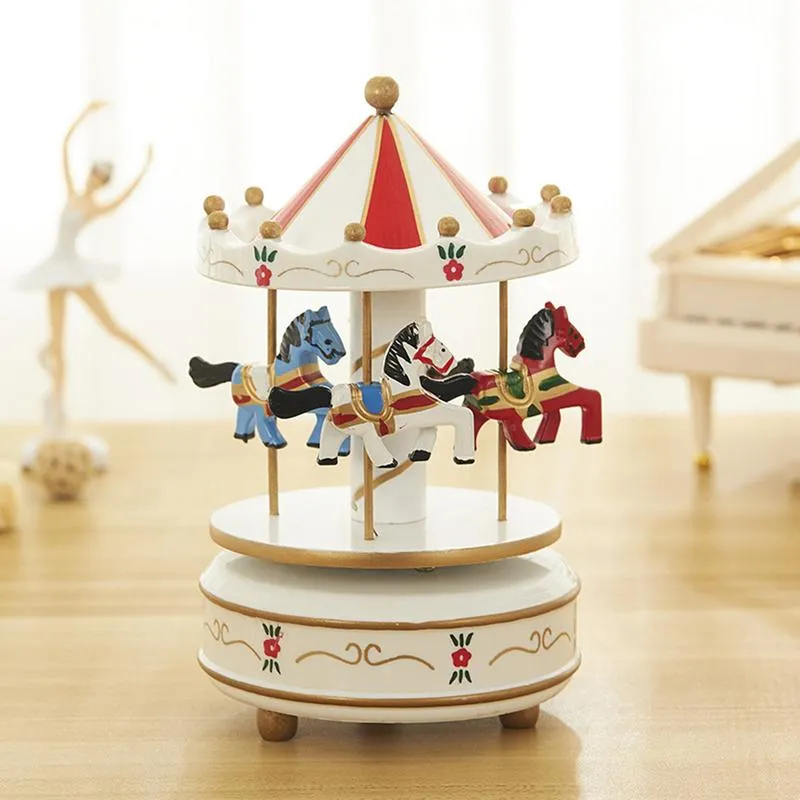 Vintage Wooden Carousel Music Box Music Box Perfect Home Decor And ...