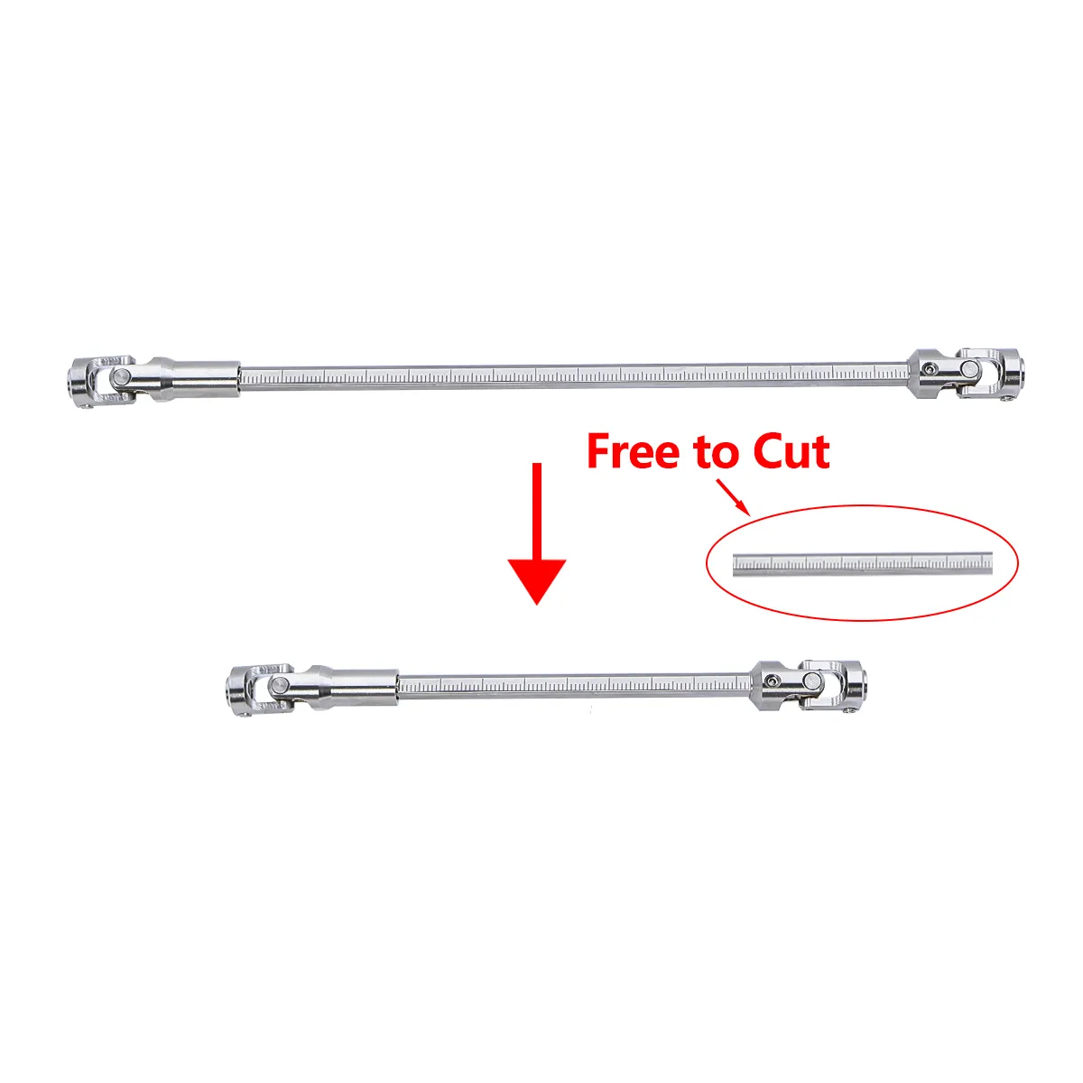 DHgate.com:Upgraded Steel DIY Universal RC Crawler Joint Drive Shaft ...