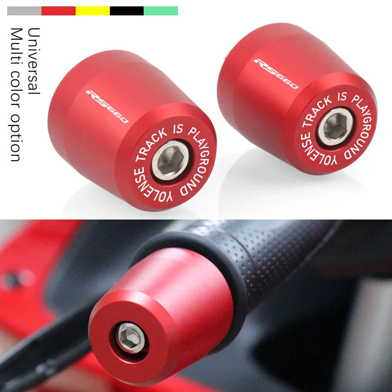 Universal CNC Aluminum End Plug Slider Handlebar Grips Cap For Aprilia ...
