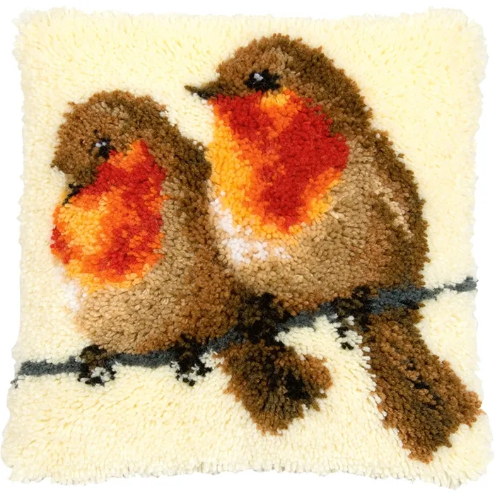 Exquisite Owl Parrot Bird Style Latch Hook Kit: DIY Smyrna Pillowcase ...