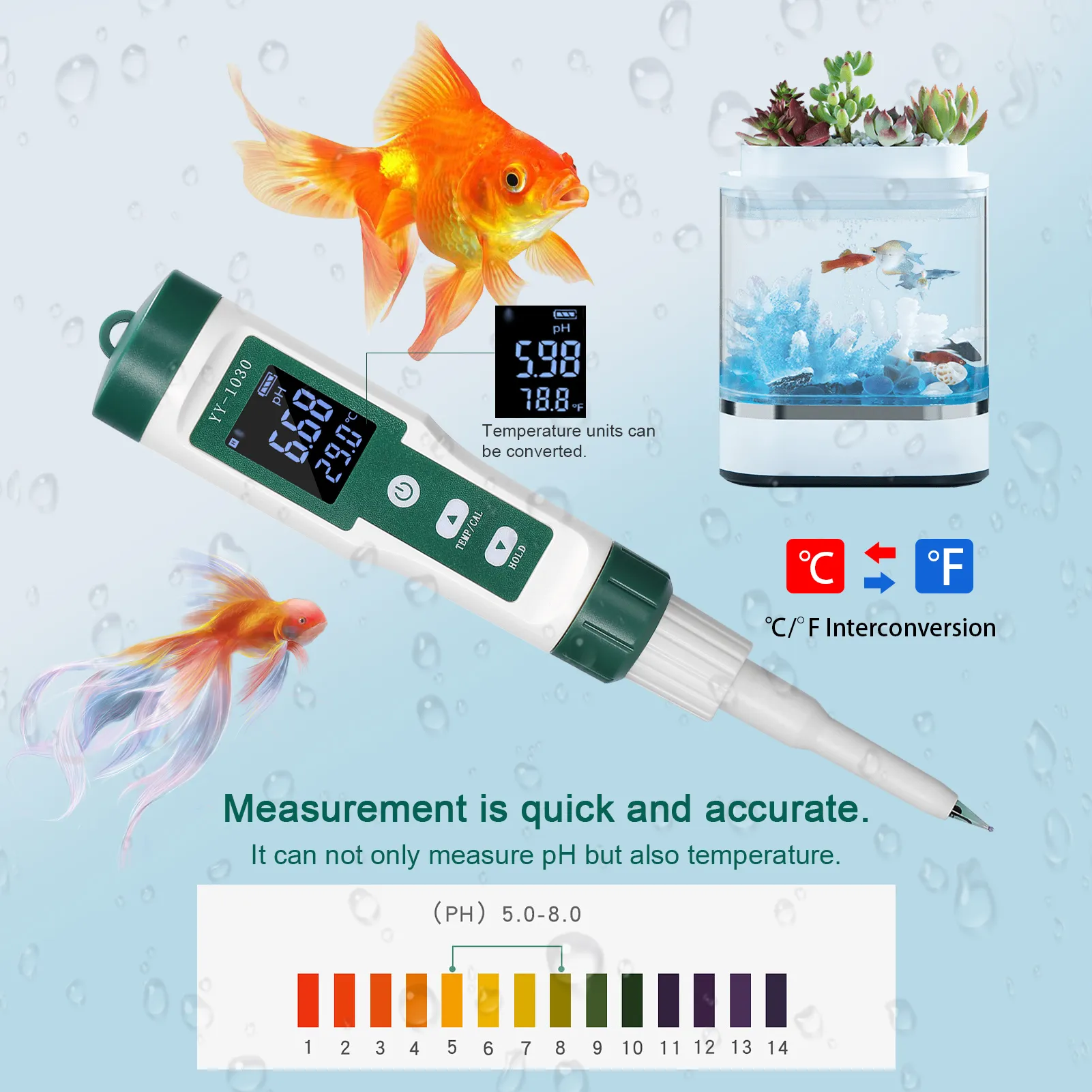 PH Meter for Cosmetics: YY-1030 Digital Display Baby Food, Dough ...