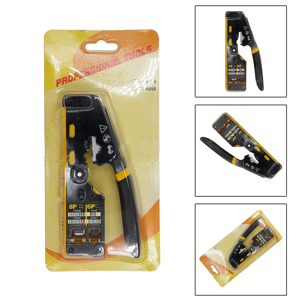 CAT8/7/6A/6/5E & RJ11/12 Telephone Wire Tool Crimper Cutter Stripper ...