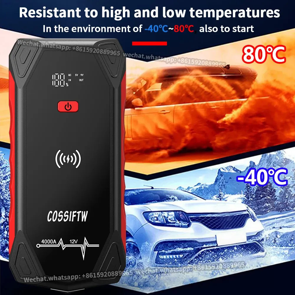 Portable Car Jump Starter: Jump Starter Power Bank, 12V 4000A Auto ...