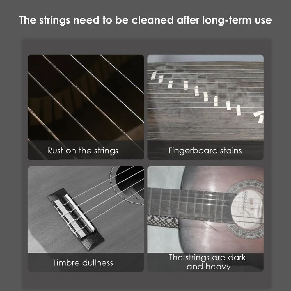 Guitar String Care Cleaning Spray Rust Remover Mild Formula For Violin ...