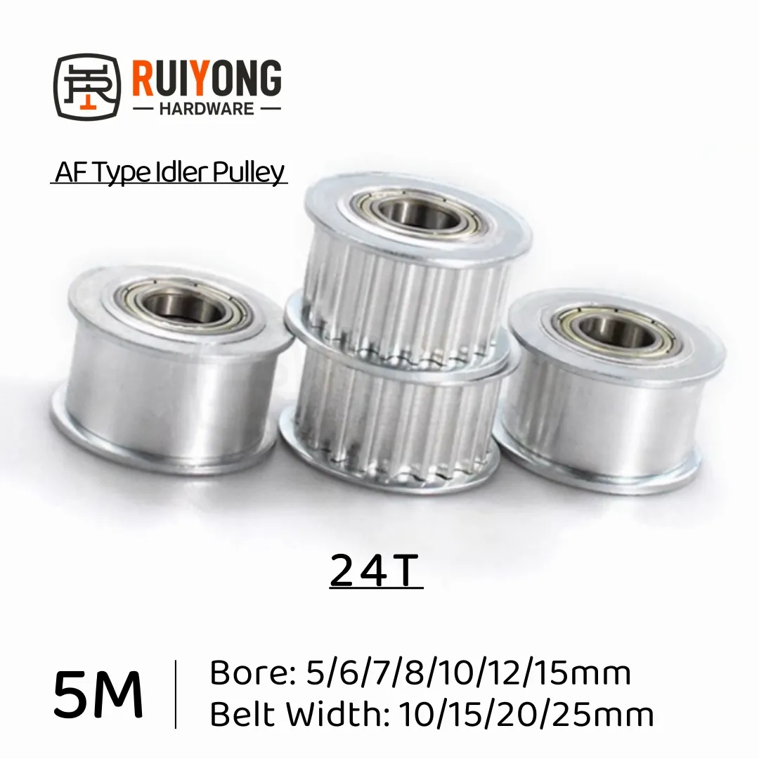 HTD5M AF Type Bore timing belt tension Idler Pulle - 24 Teeth, 5-25mm ...