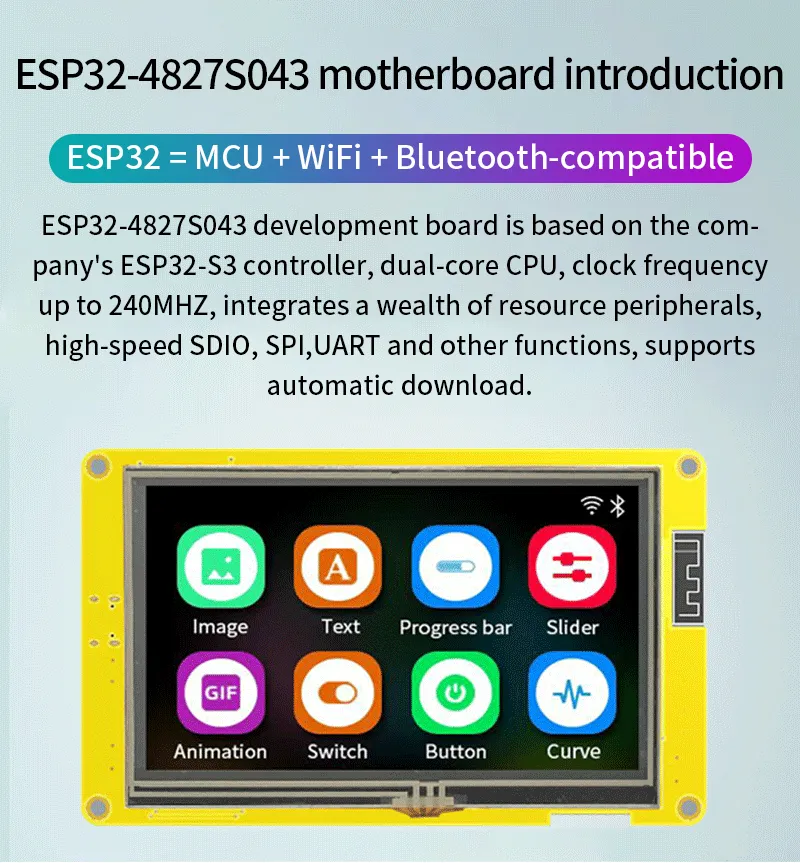 Electronic Display Board 4.3 Inch Smart Display ESP32 S3 With 800480 ...