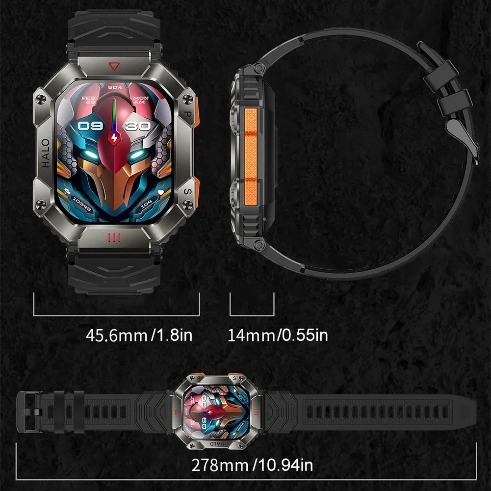 Health Watch with 2.0 Inch Display - Sleek Sports Smartwatch for Heart ...