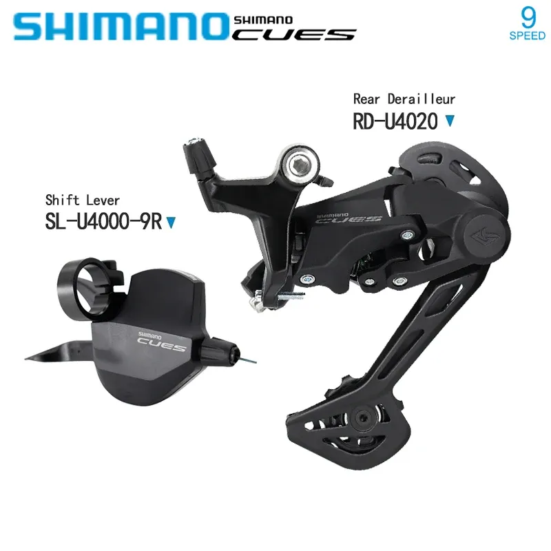 SHIMANO CUES U4000 9V 7 speed derailleur with SL-U4000-9R Shifter Lever ...