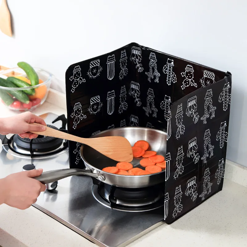 Aluminum Foil Oil Splatter Screen - Keep Your Kitchen Clean! Frying ...