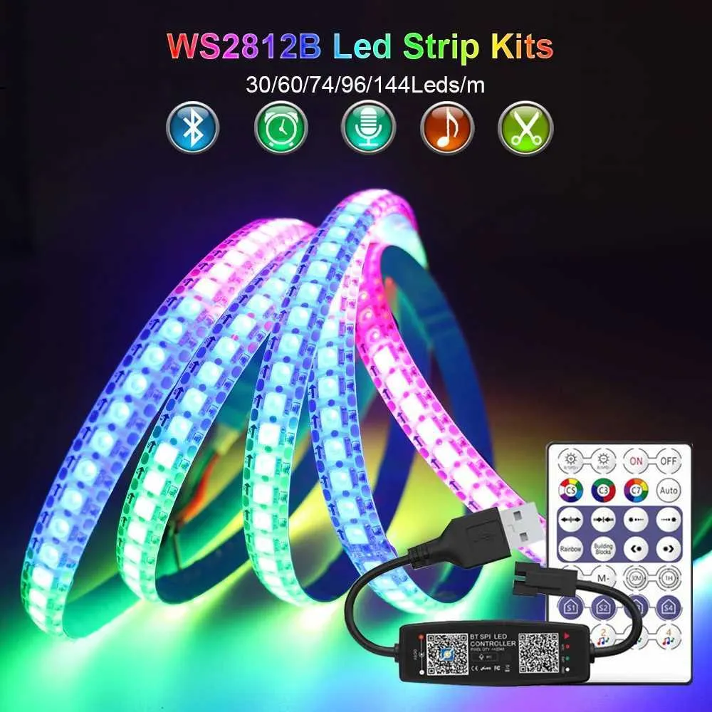 Smart led rgbww strip Kit with USB Bluetooth Music...