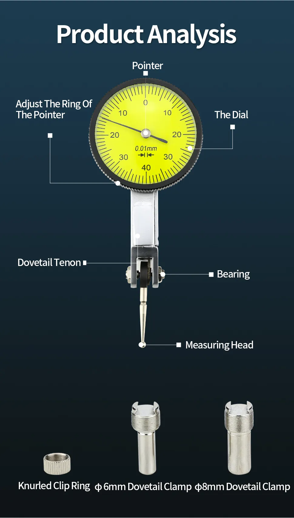 Dial Gauge Indicator Dial Indicator Magnetic Holder Dial Bore Gauge ...