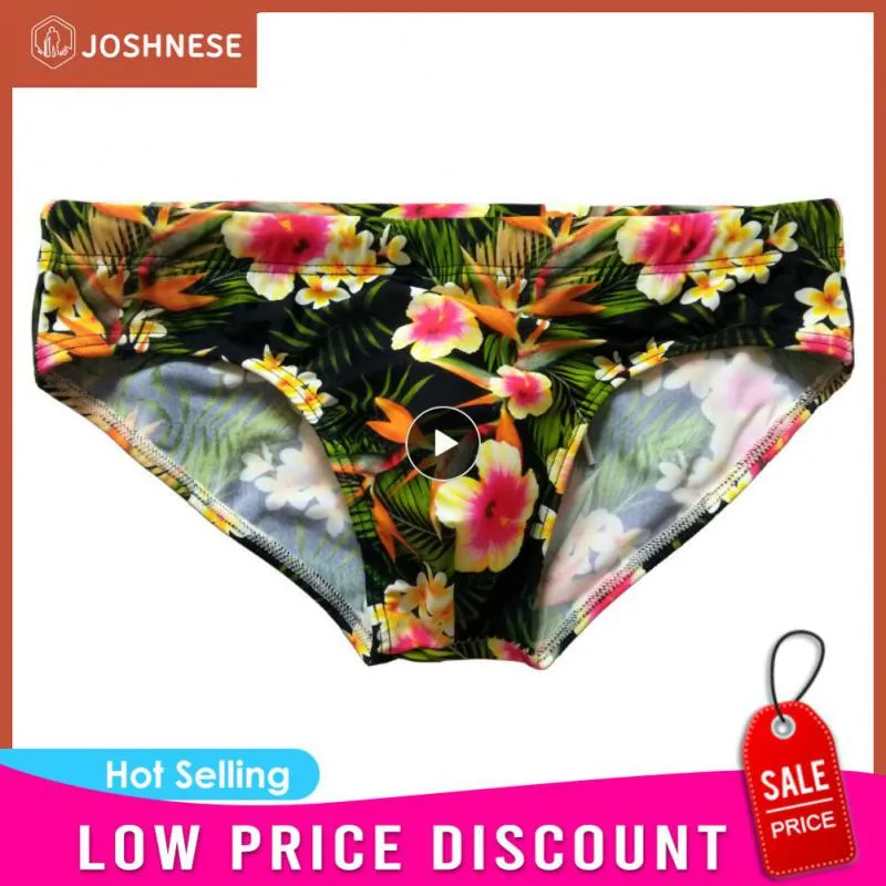 Low-Waist Print Push Pad Swim Briefs: Sexy Summer Sport Beachwear 1 ...