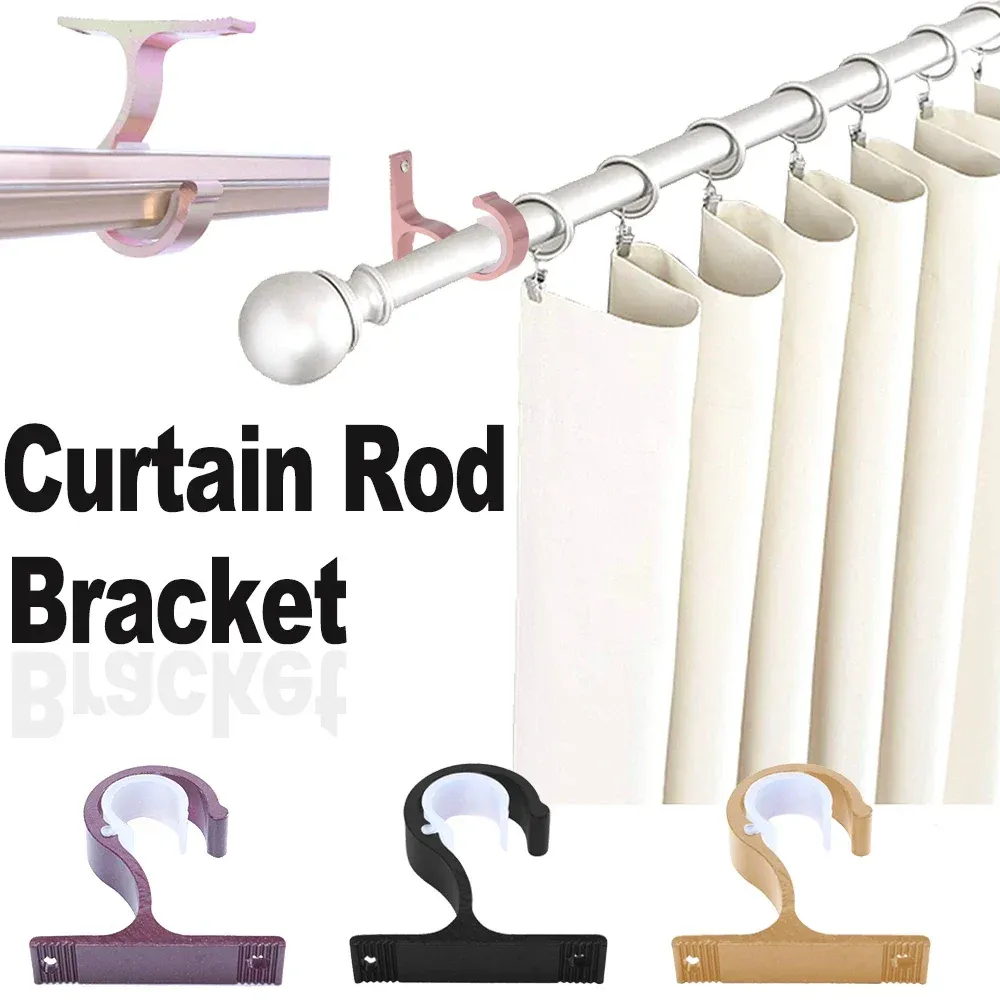 Strong Aluminum Alloy Curtain Rod Brackets: Roman Rod Support, Clothes ...