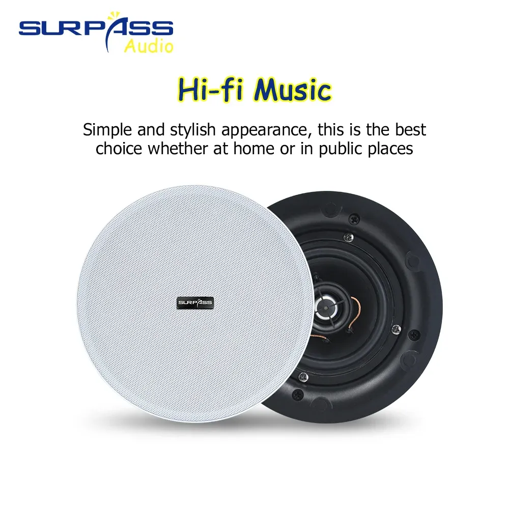 Bluetooth Ceiling Speakers: 4 Inch 20W Wireless Ceiling Mount Bluetooth ...