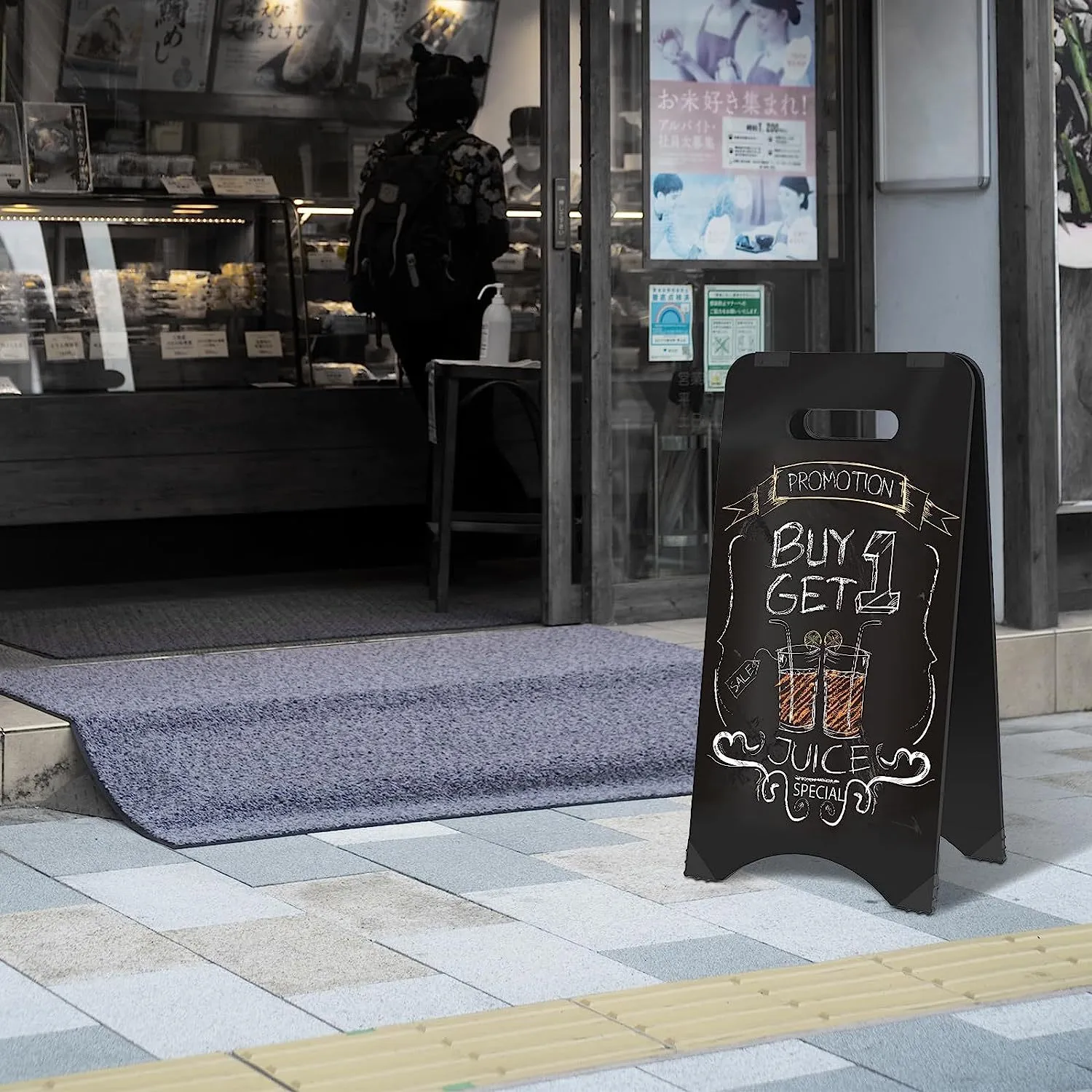 78X38Cm Floor Type Double Sided Blackboard Vertical Bar Coffee Shop ...
