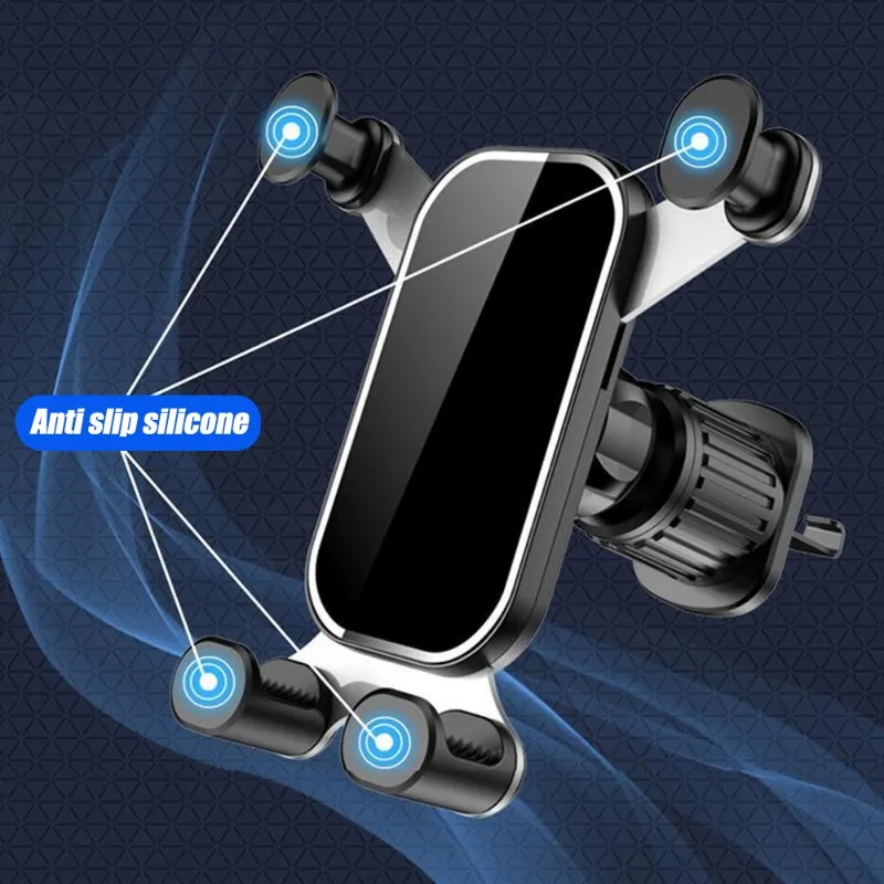 Car Phone Holder 360 Degrees Rotatable Hook-Type Base for Air Vent Fits ...