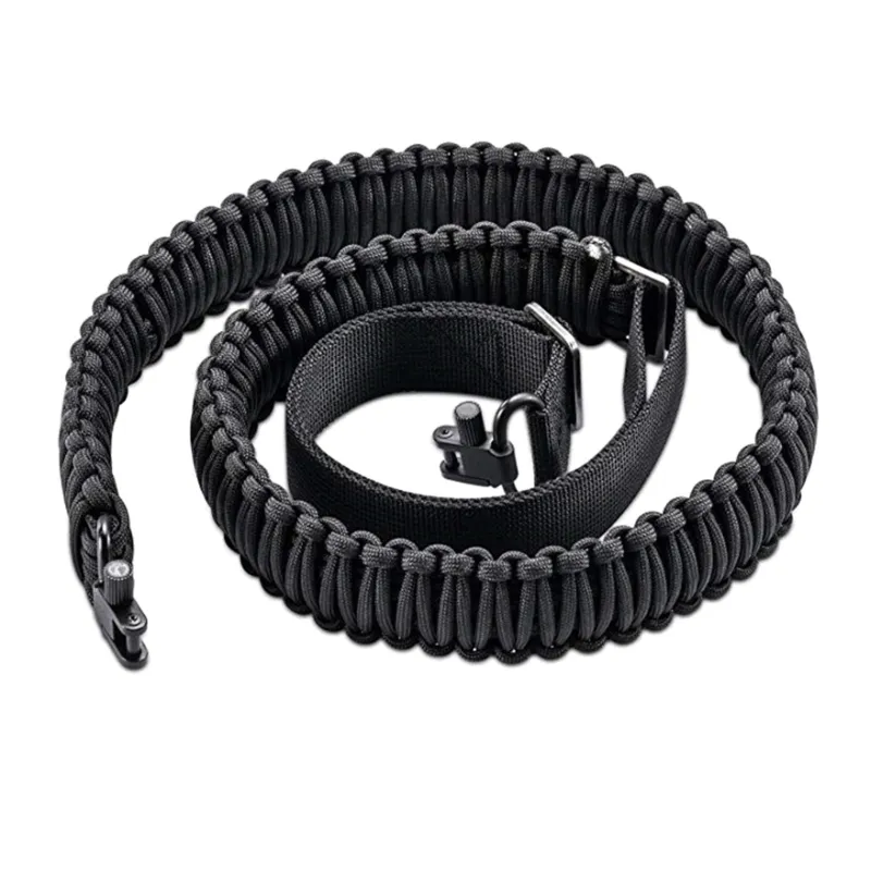 Adjustable Non-Slip Paracord Sling with Heavy-Duty Swivels for Rifles ...