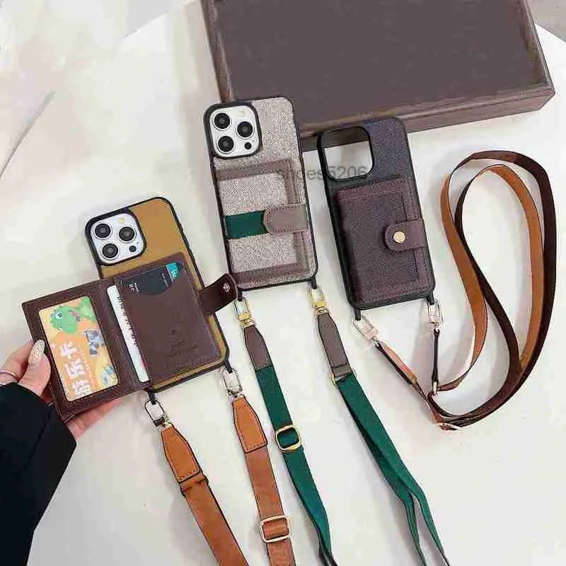 Designer Leather Sling Phone Case for Apple iPhone 15, 16, 17 Pro Max ...