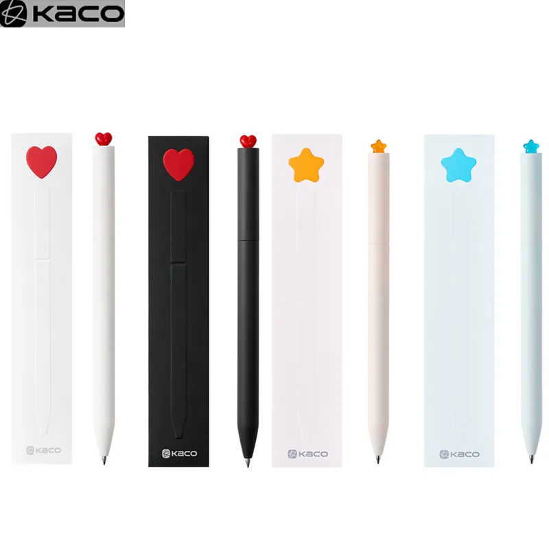 Kaco First Love Gel Pen Gel Pen 05mm Rotating Core Black Ink