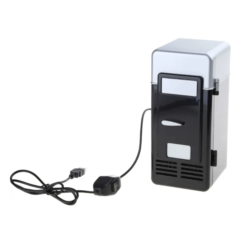 USB Mini Fridge Refrigerator With LED Light Fridge Beverage Drink ...