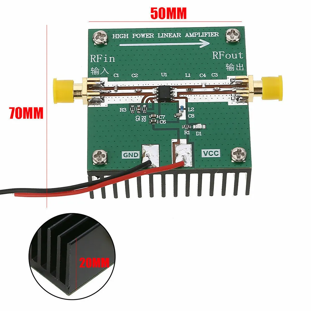 High-Gain 2.4GHz 1W 12dB RF Power Amplifier Module with Heatsink for ...