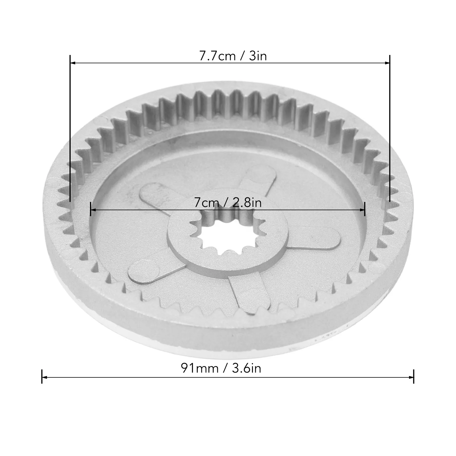 91mm Aluminum ATV Winch Gear | High-Strength 51-Teeth Outer Diameter ...