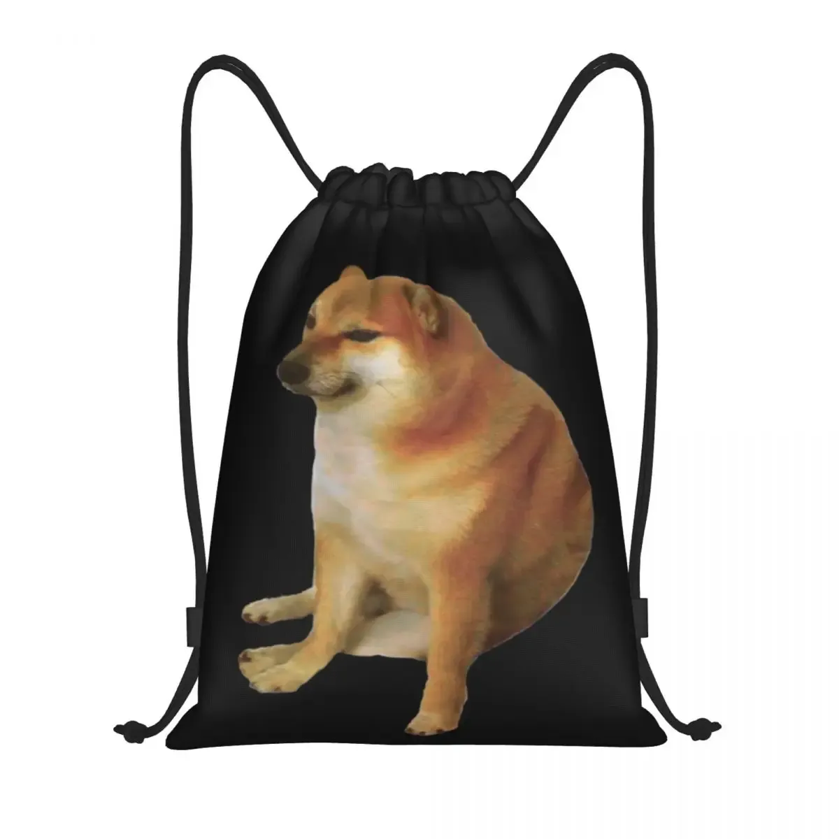 Cheems Dog Drawstring Bag Funny Shiba Inu Dank Meme Gym Sackpack For ...
