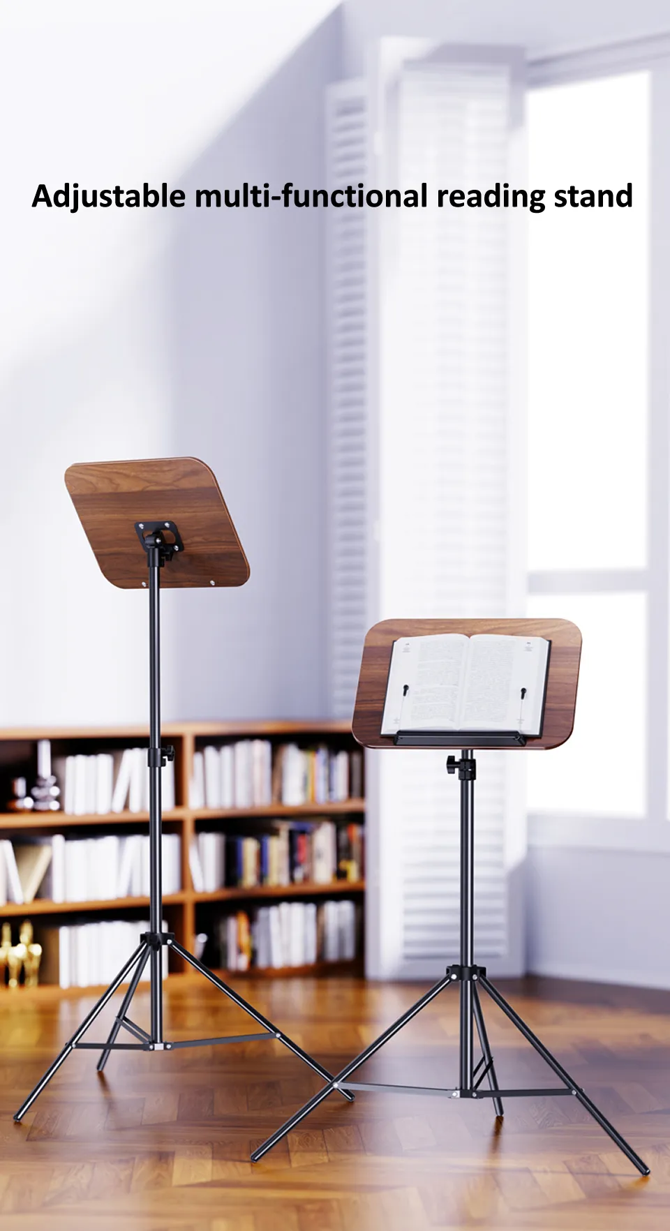 Telescopic Floor textbook stand holder with Lifting...