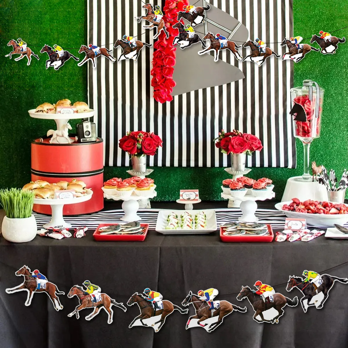 Horse Racing Party Banner: Premium Quality Racing Decor for Birthdays ...