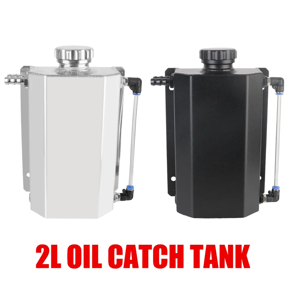 Universal Aluminum Fuel Tank And Coolant Overflow Reservoir 2L Aluminum ...